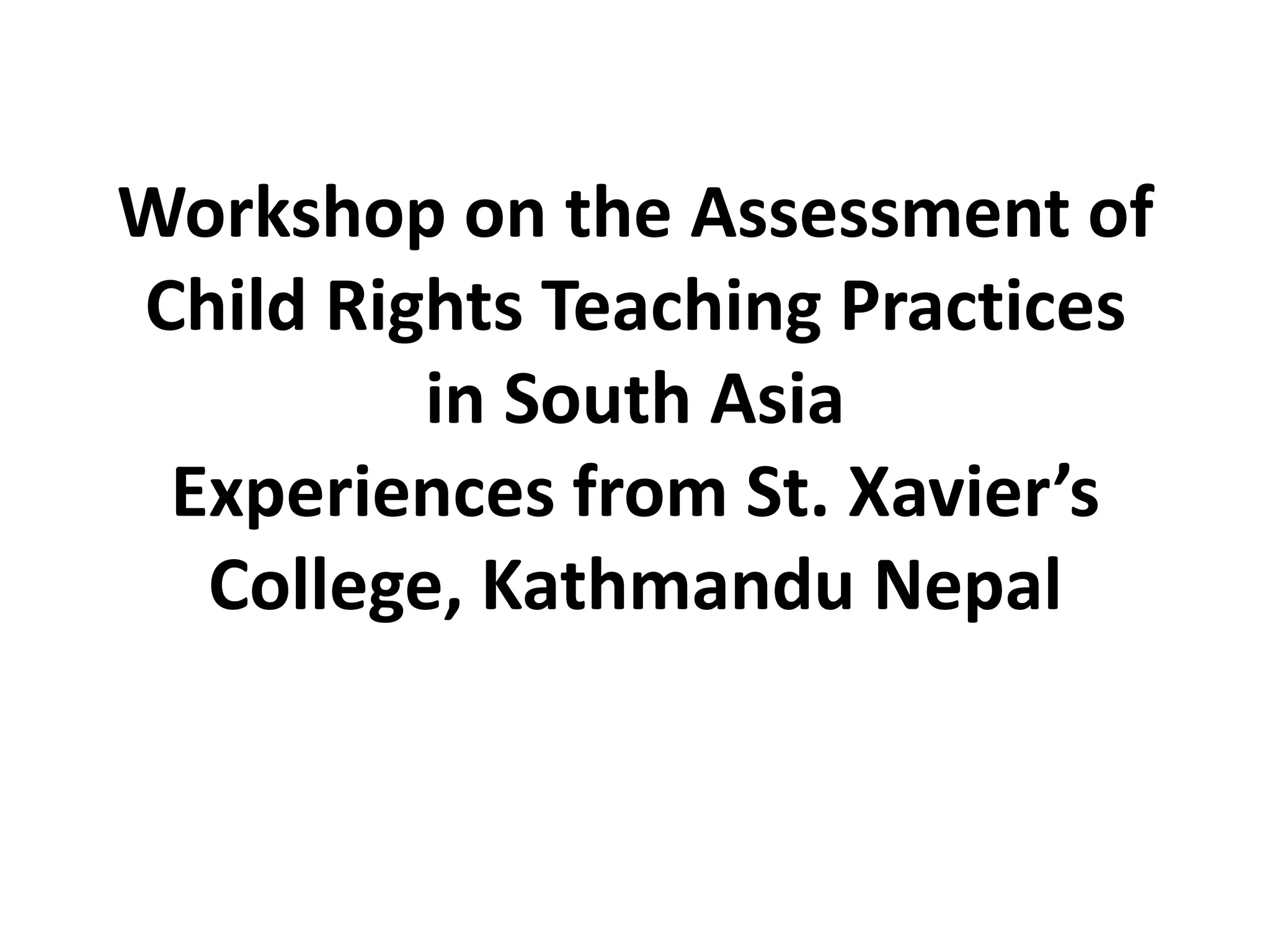 Child rights teaching | PPT