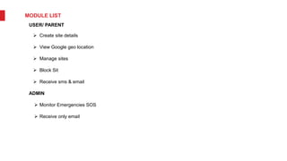 Child Safety monitoring system using php and mysql | PPTX