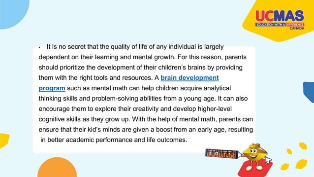 Mental Math –child’s Brian Development | PPTX | Brain and Nervous ...
