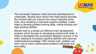 Mental Math –child’s Brian Development | PPTX