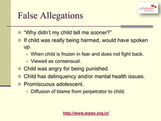 Child sexual abuse - prevention, identification and action | PPT