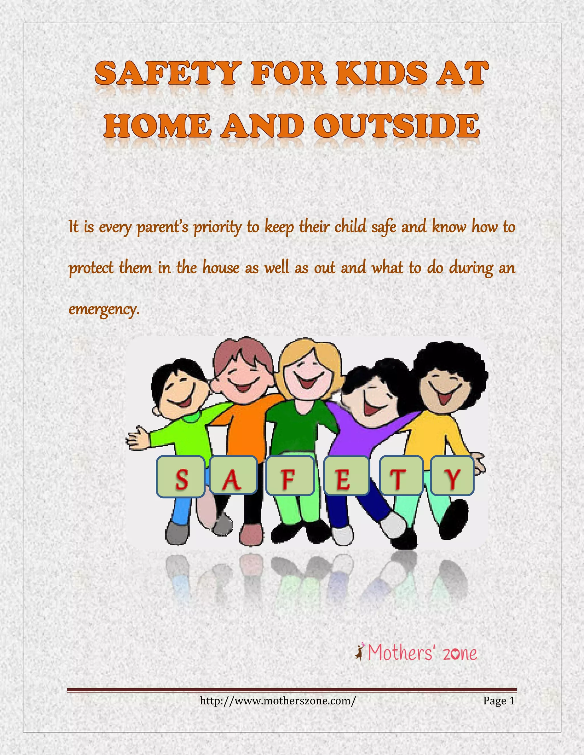 Child Safety Tips at Home and Outside | PDF