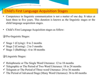 Child's first language acquisition | PPTX