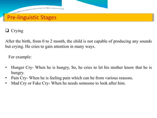 Child's first language acquisition | PPTX