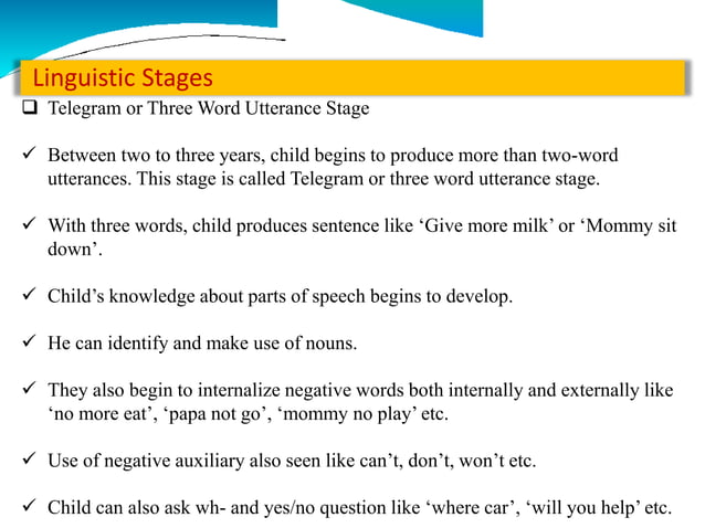 Child's first language acquisition | PPTX