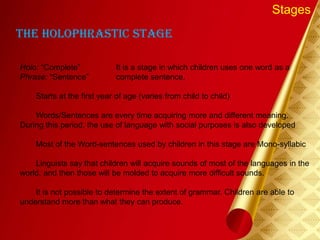 Child's language acquisition presentation | PPTX