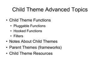WordPress Child Themes | PPT
