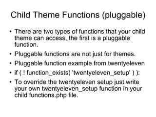 WordPress Child Themes | PPT