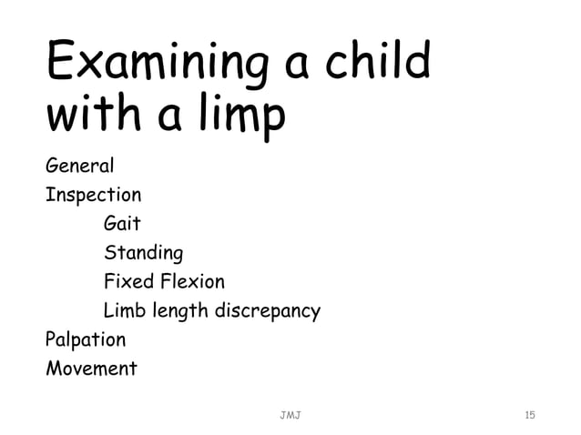 Child with a limp | PPTX