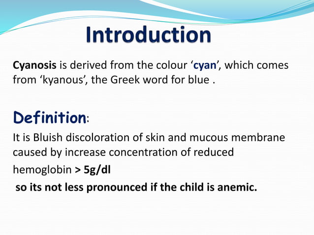 Child with cyanosis | PPTX