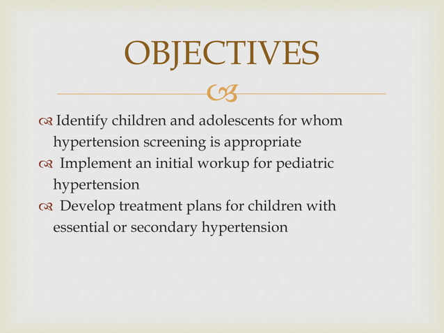 Child with hypertension | PPT