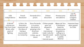 Chilean independence process 6th grade presentation | PDF