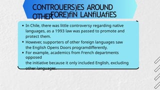 Chile language policies and implications | PPT