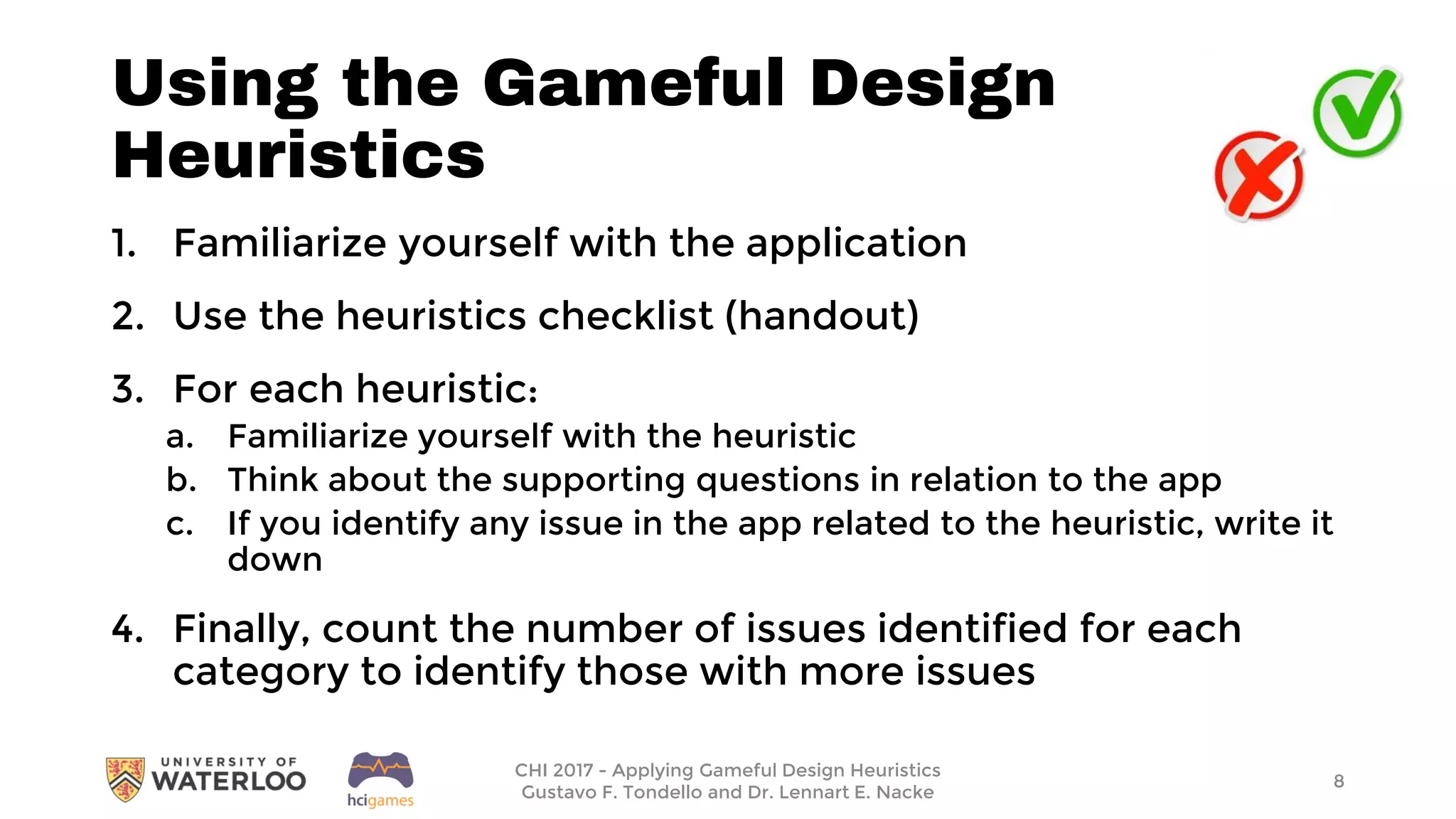 Introduction to Gameful Design Heuristics (CHI 2017) | PPT