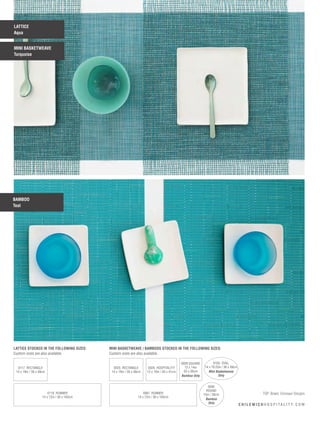 CHILEWICH HOSPITALITY COLLECTION INTRODUCTIONS 2013 | PPT