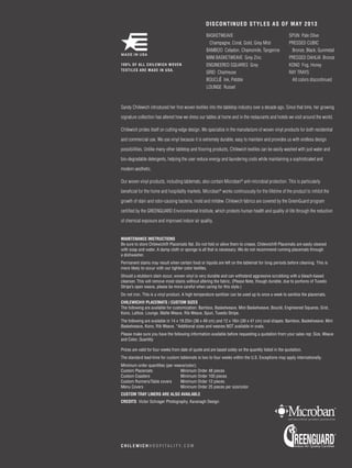 CHILEWICH HOSPITALITY COLLECTION INTRODUCTIONS 2013 | PPT