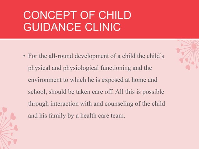 CHILGD GUIDANCE CLINIC.pptx | Mental Health | Diseases and Conditions
