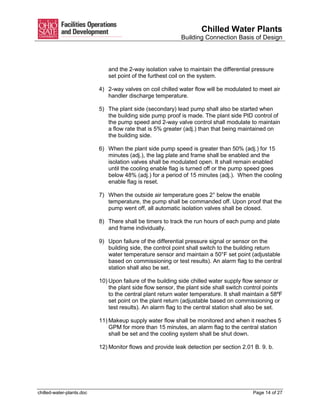 Chilled water plants | PDF