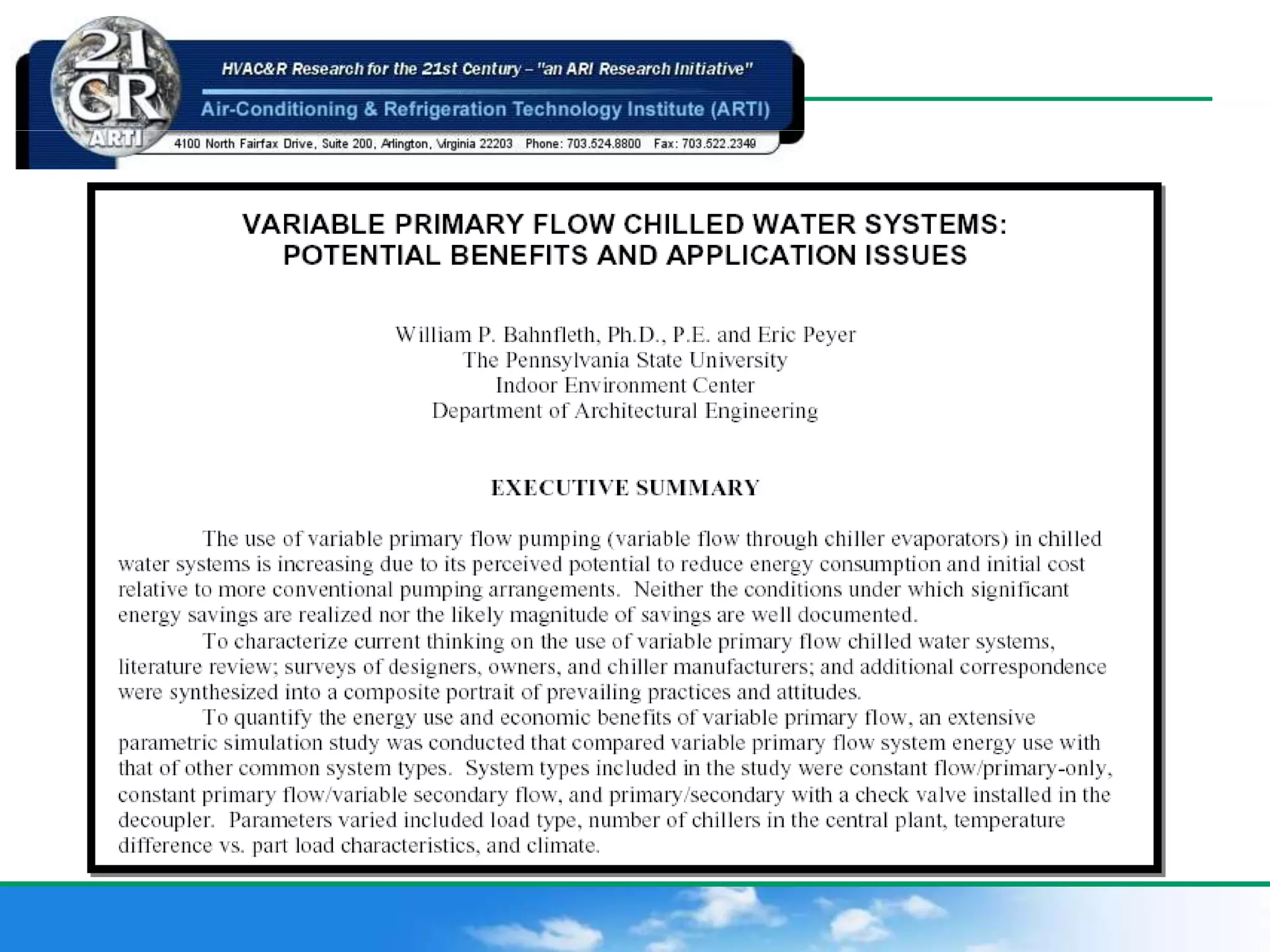 Chilled Water Systems Total Cost of Ownership.ppt