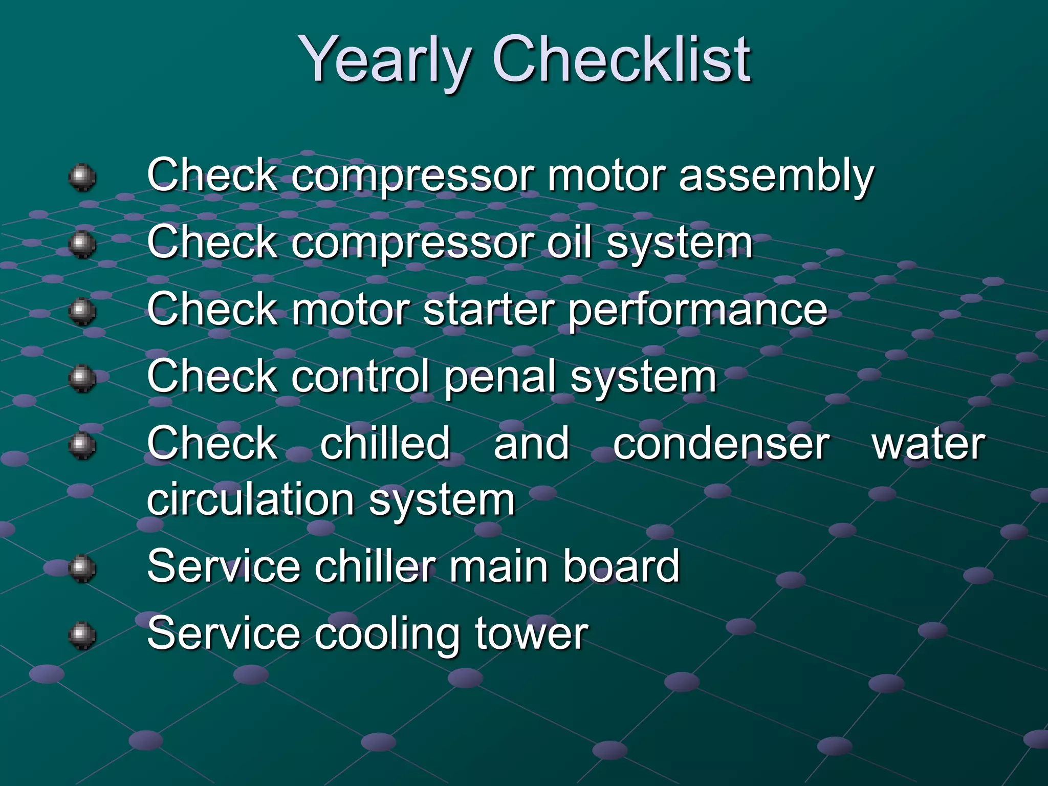 CHILLER MAINTENANCE & TROUBLE SHOOTING.ppt IKM jb.ppt