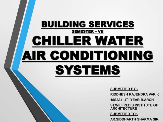 Chiller water systems | PPTX