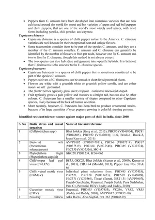 CROP IMPROVEMENT OF CHILLI AND CAPSICUM | PDF