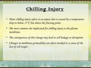 Chilling & freezing stress in crops | PPT