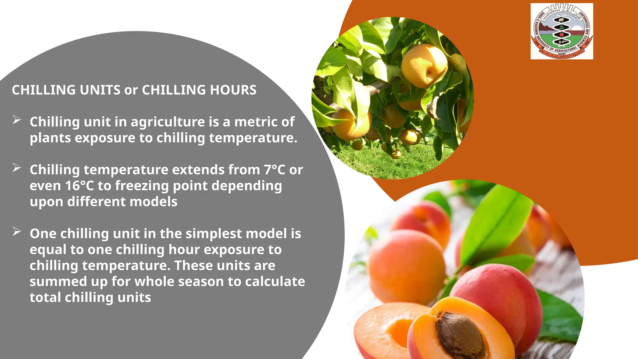 CONCEPT OF CHILLING REQUIREMENT AND ITS SIGNIFICANCE IN HORTICULTURAL ...