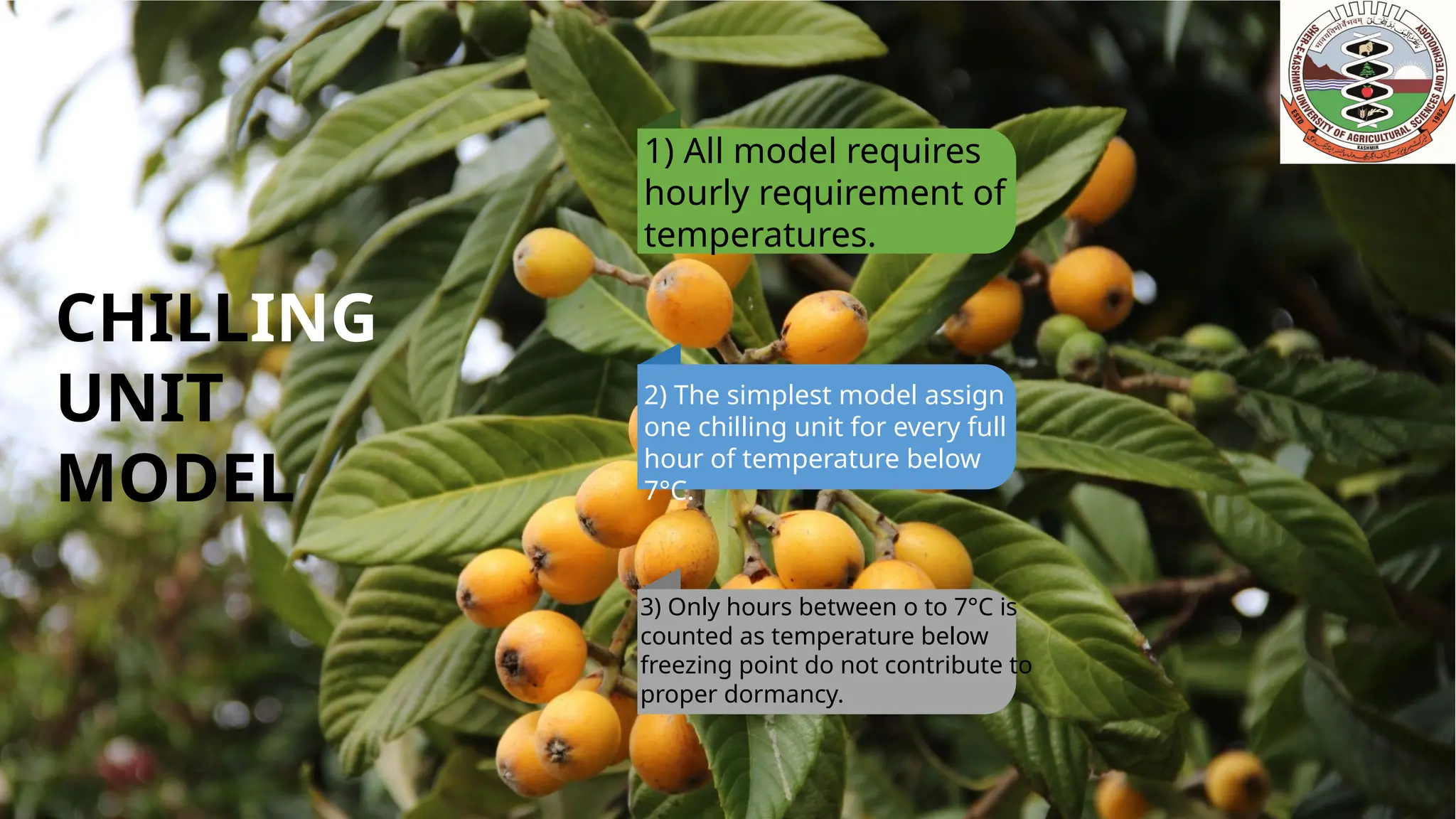 CONCEPT OF CHILLING REQUIREMENT AND ITS SIGNIFICANCE IN HORTICULTURAL ...