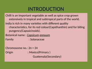 chilli production technology warm season | PPTX