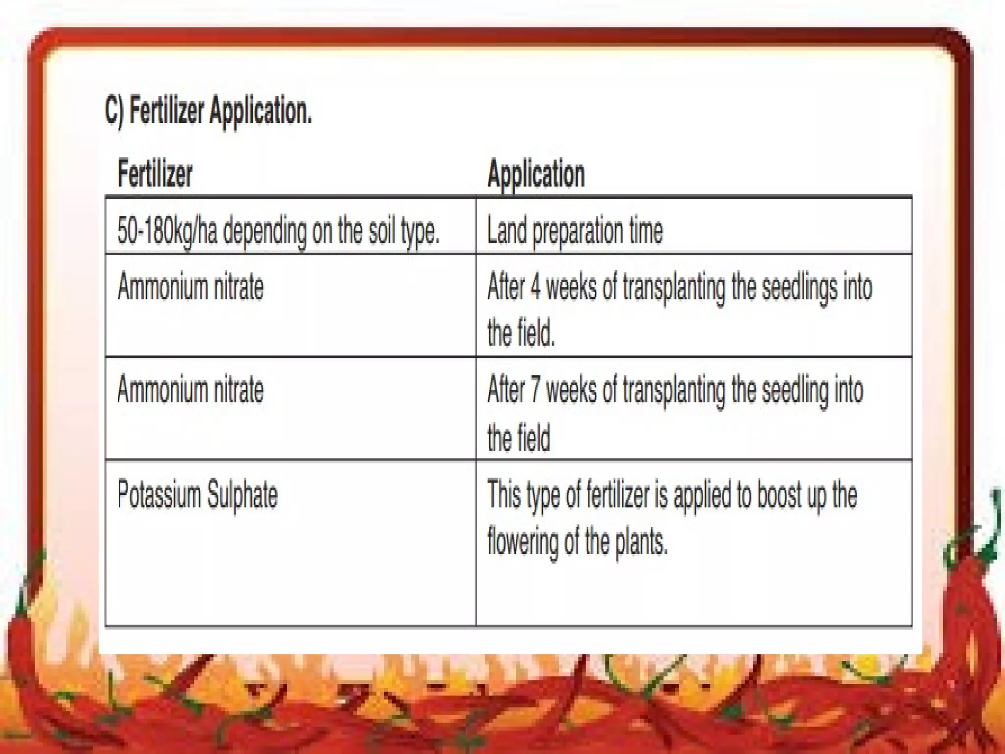 Chilli- crop plantation- management | PPT