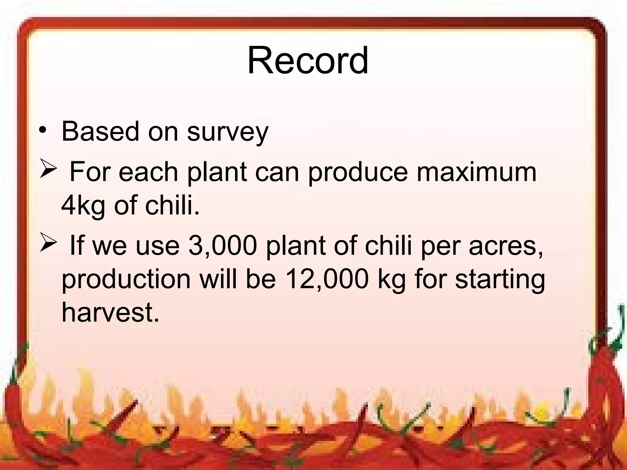 Chilli- crop plantation- management | PPT