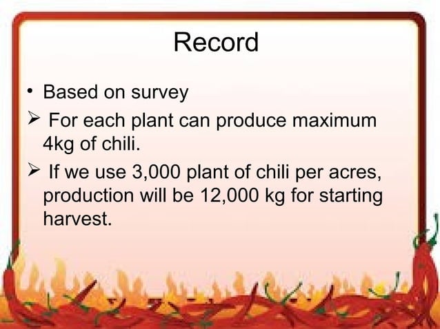 Chilli- crop plantation- management | PPT