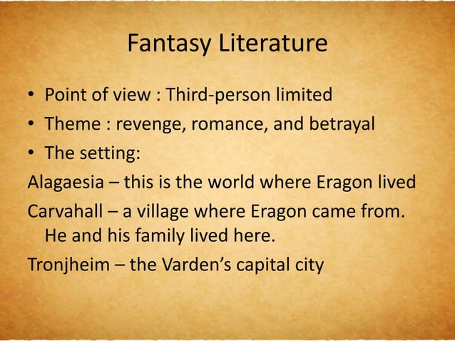 Children Literature - Fantasy | PPT