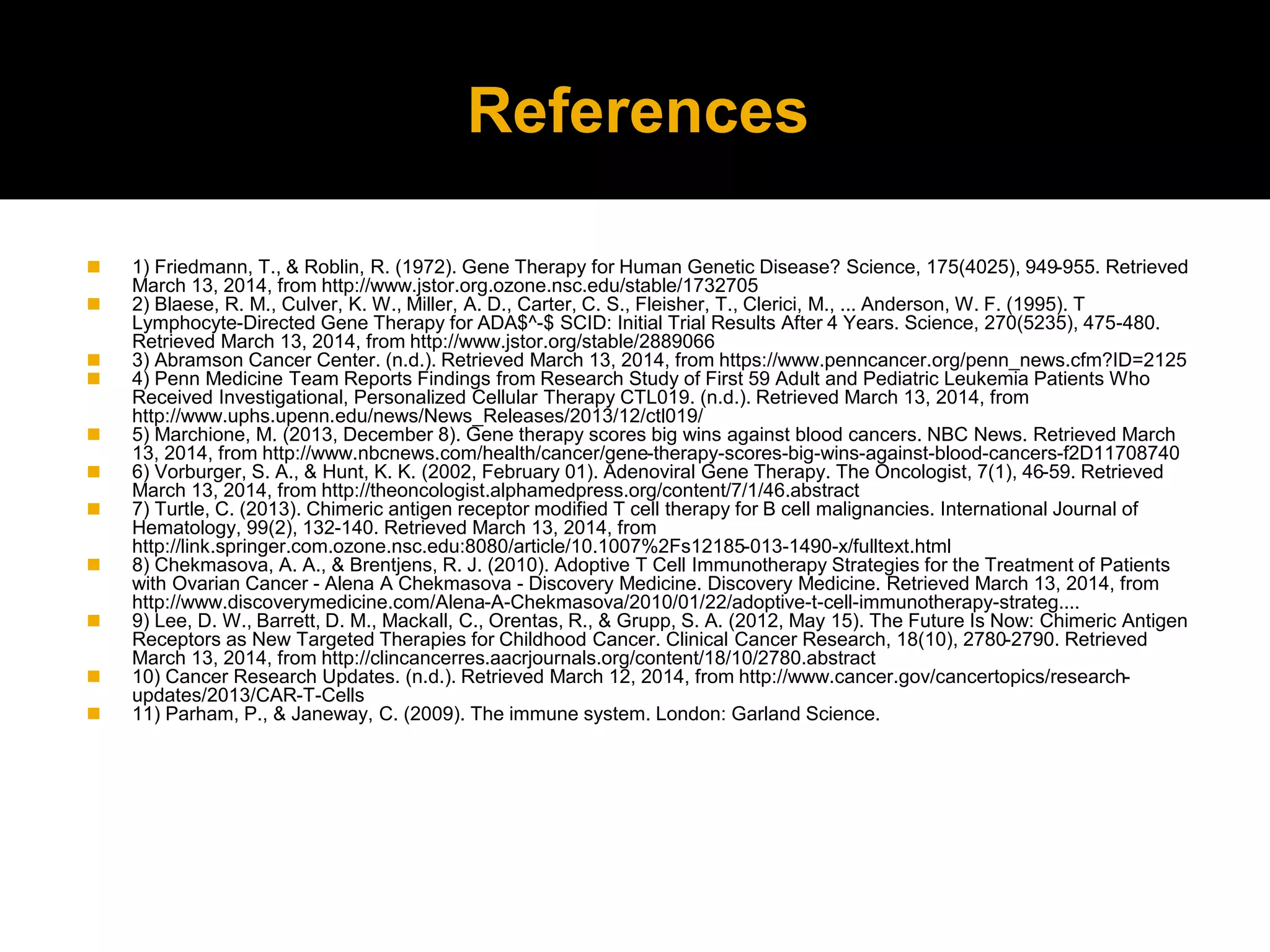 Chimeric Antigen Receptors | PPTX