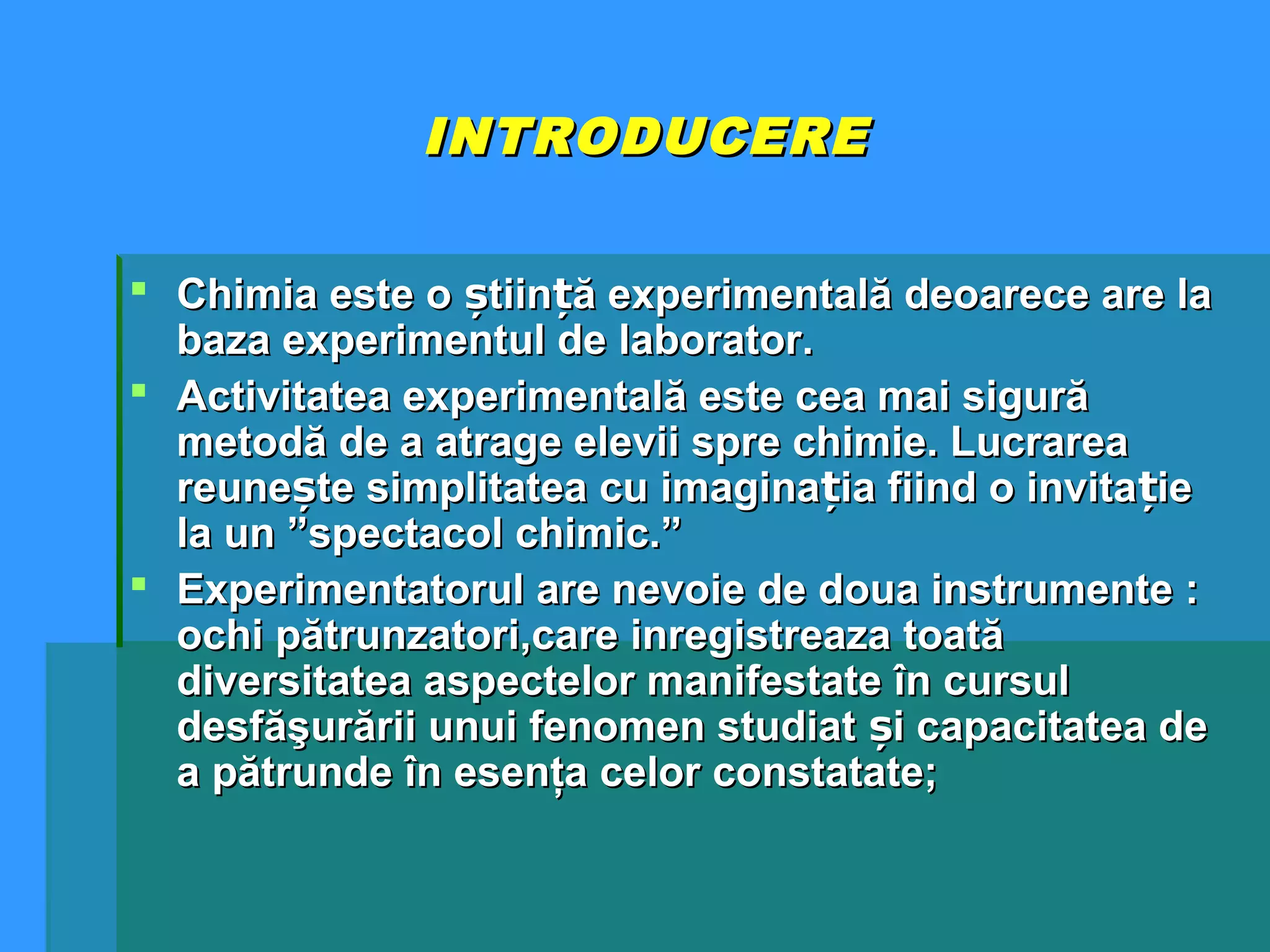 Chimia experimentala | PPT