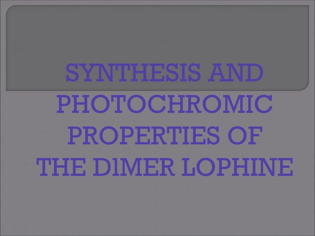 Chimica3 sobrero dimero ppt | PPT