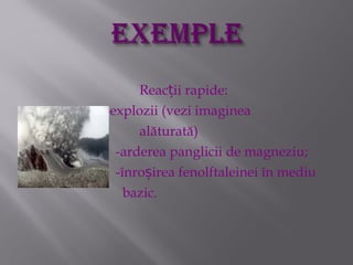 Reactii rapide si reactii lente | PPT