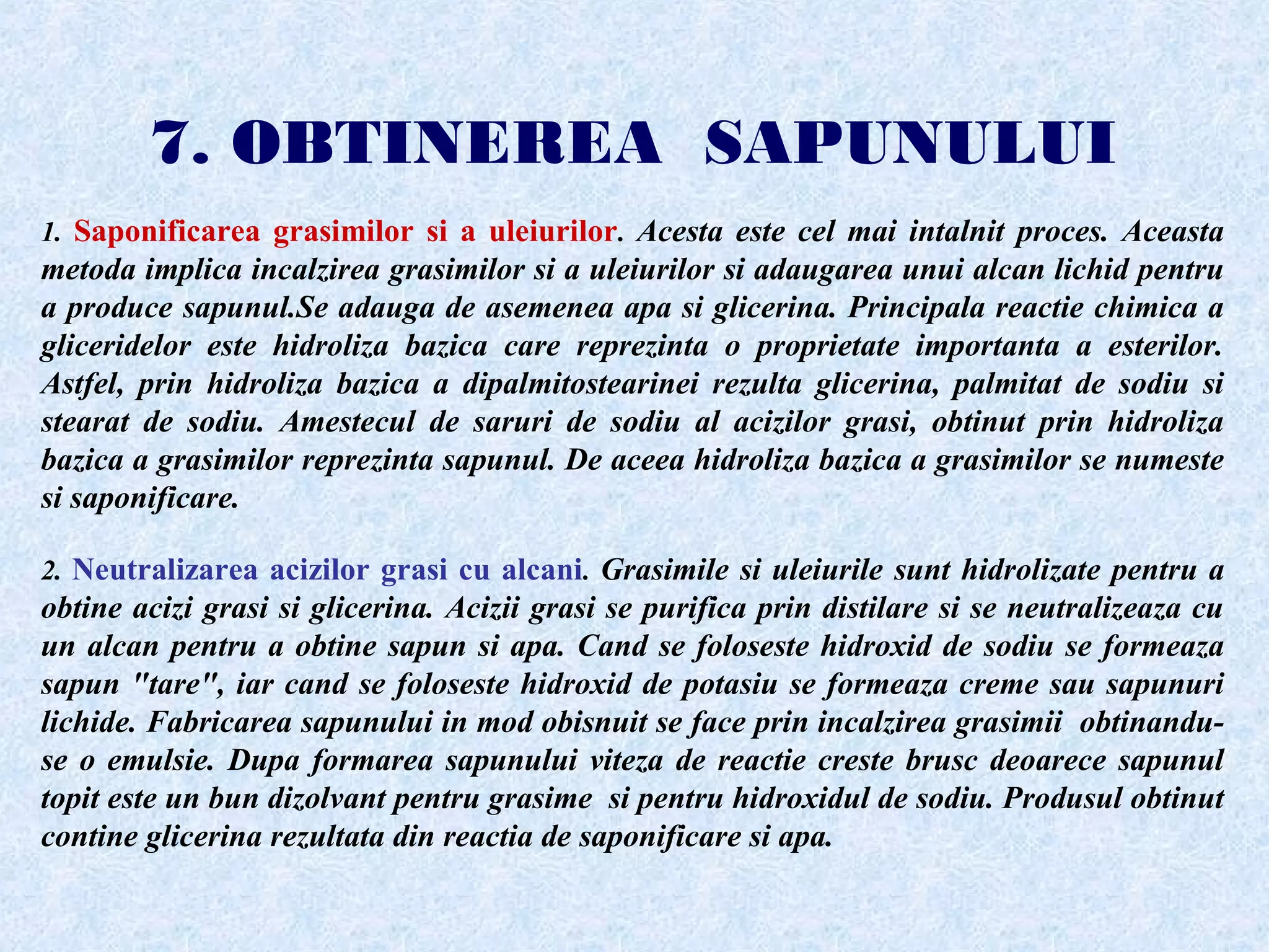 Chimie organica - Sapunuri . ppt. | PPT