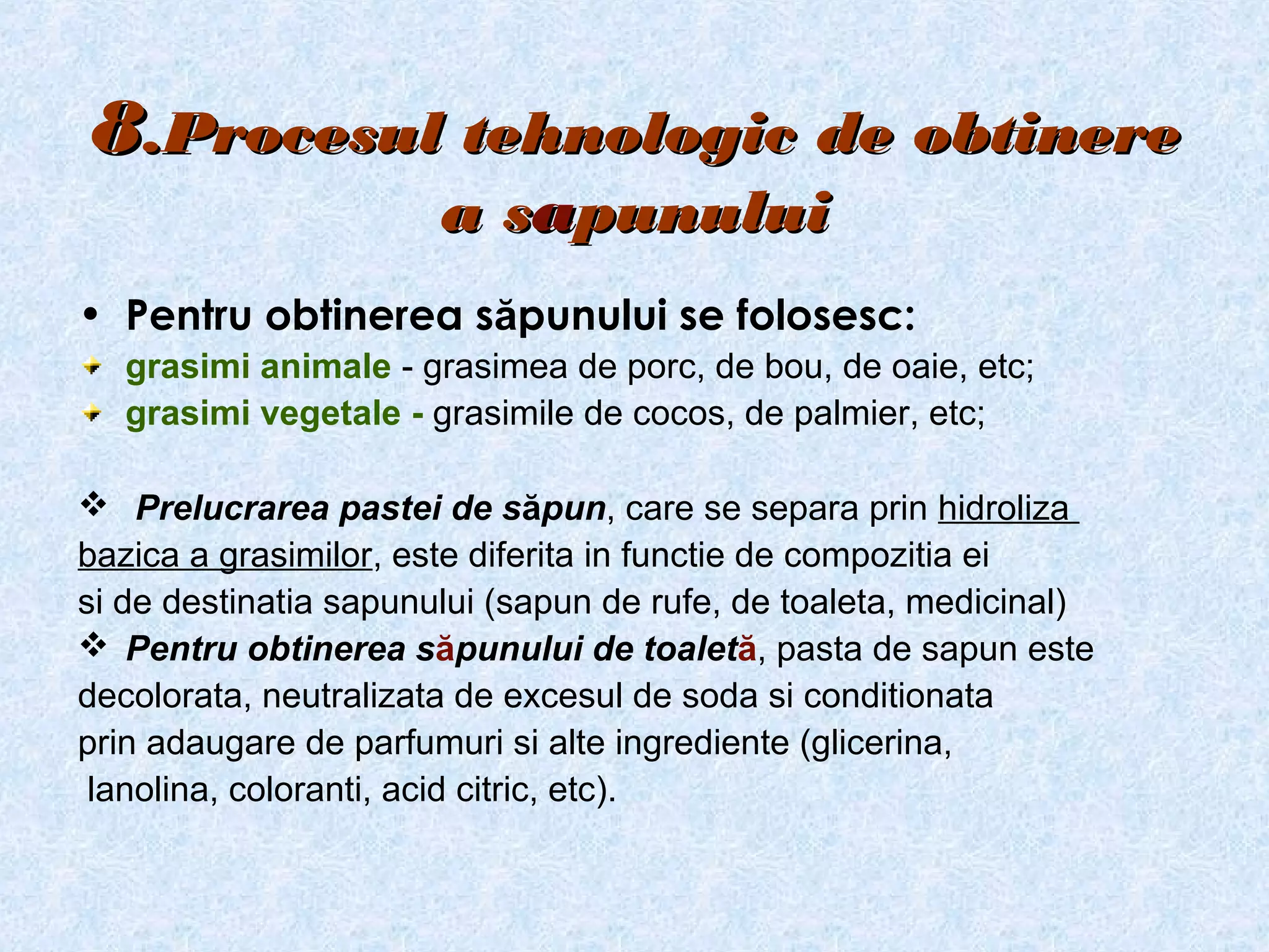 Chimie organica - Sapunuri . ppt. | PPT
