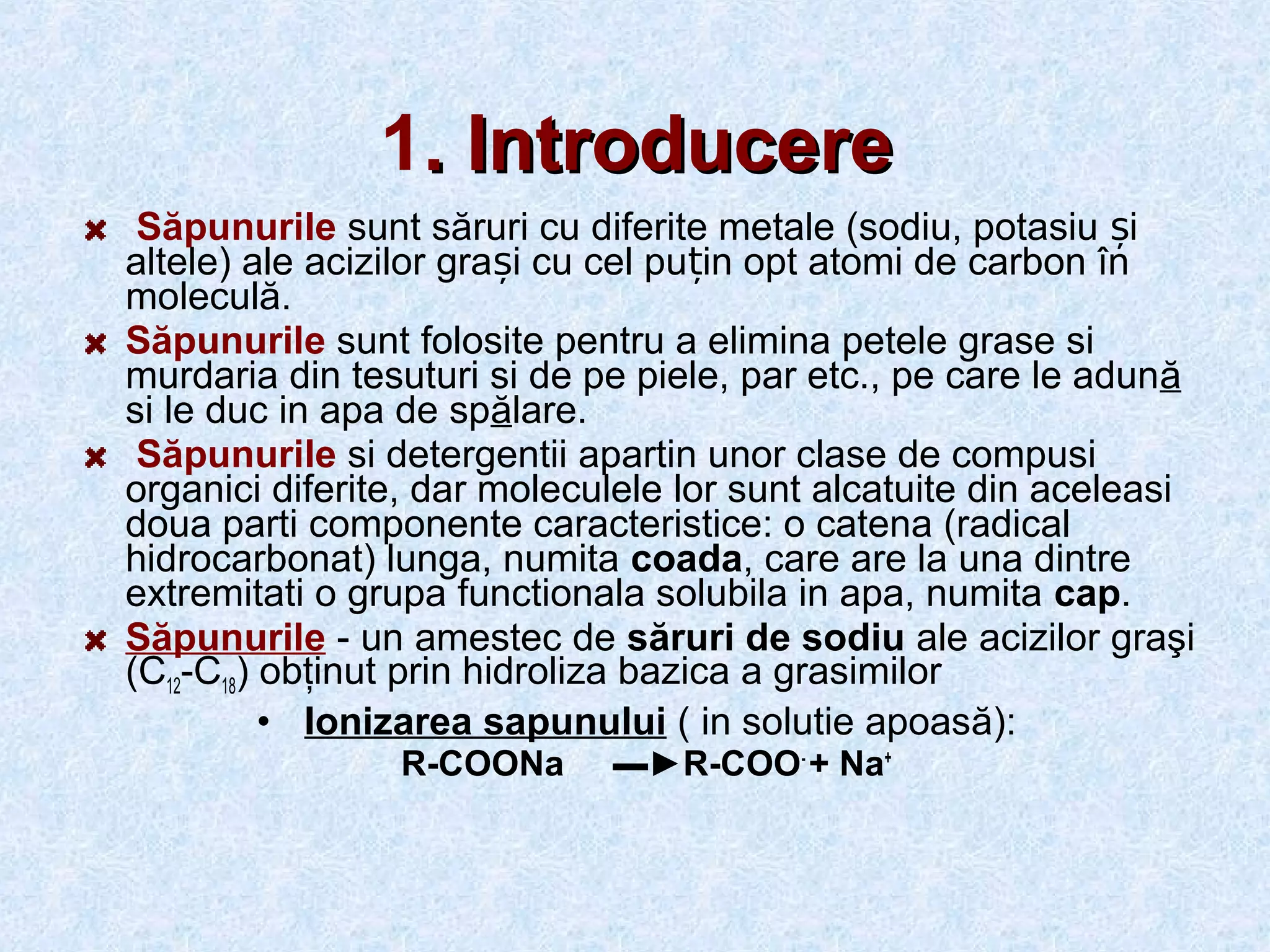 Chimie organica - Sapunuri . ppt. | PPT