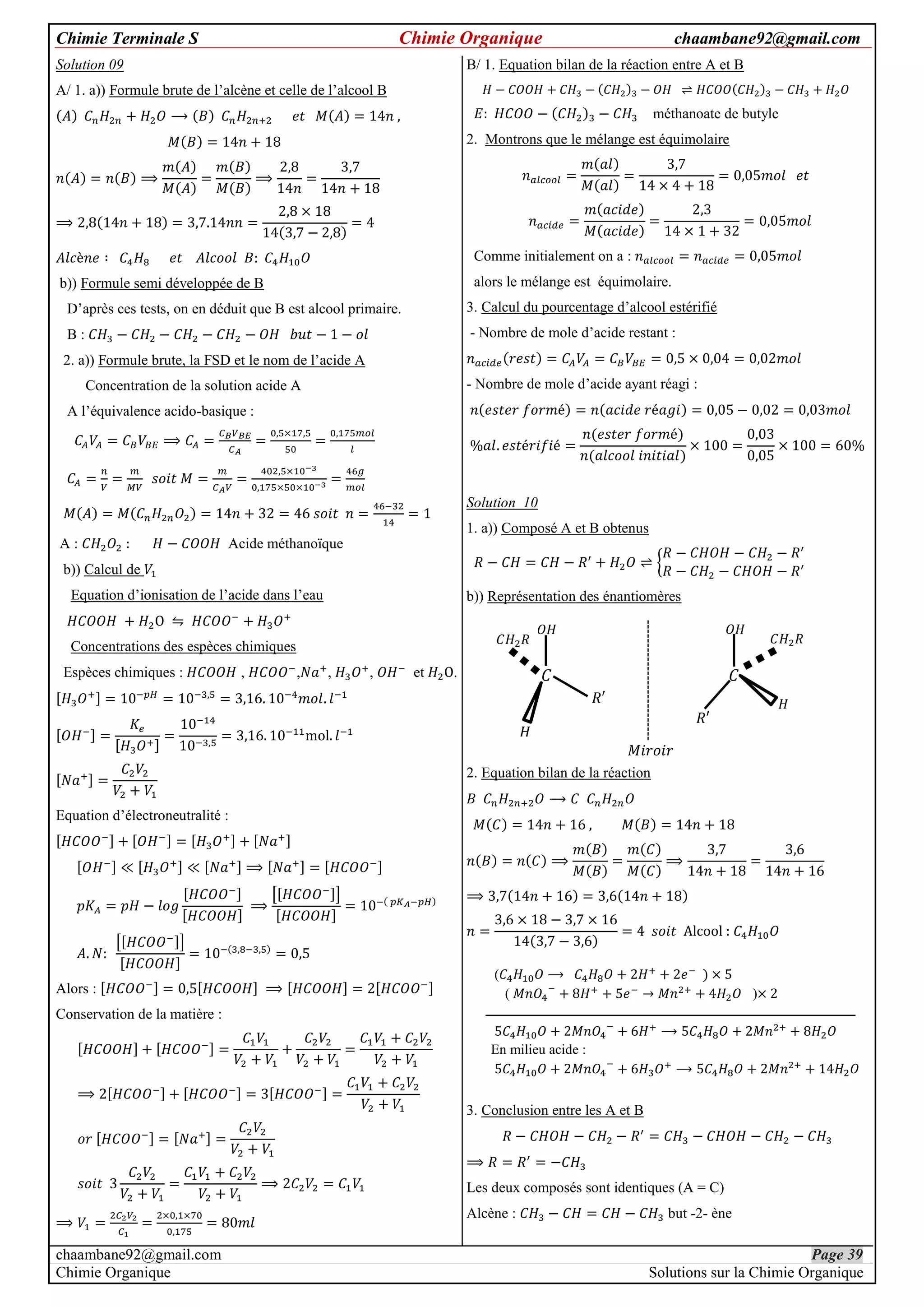 Chimie Terminale S Tome 1 | PDF | Chemistry | Science