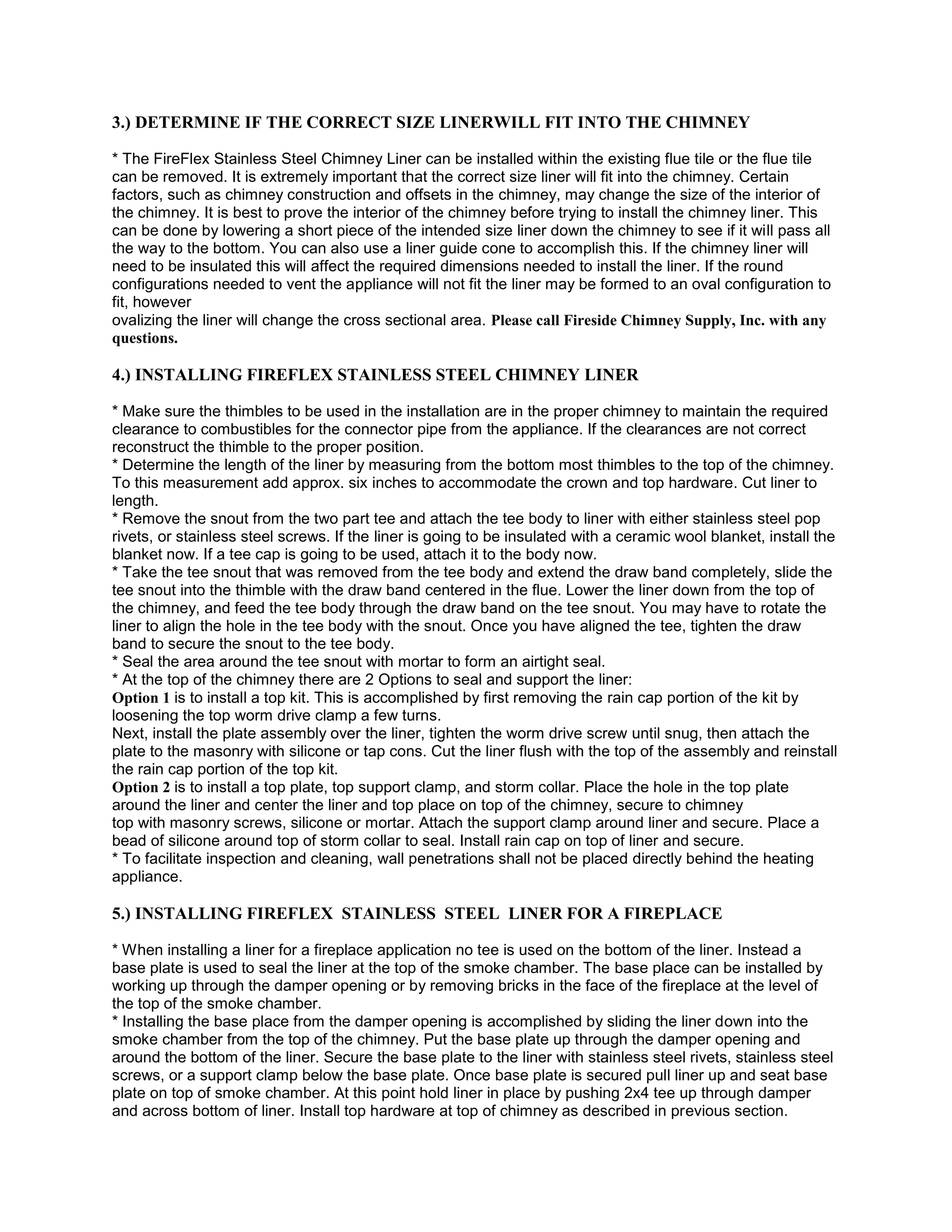 Chimney Liner Installation: FireFlex | PDF