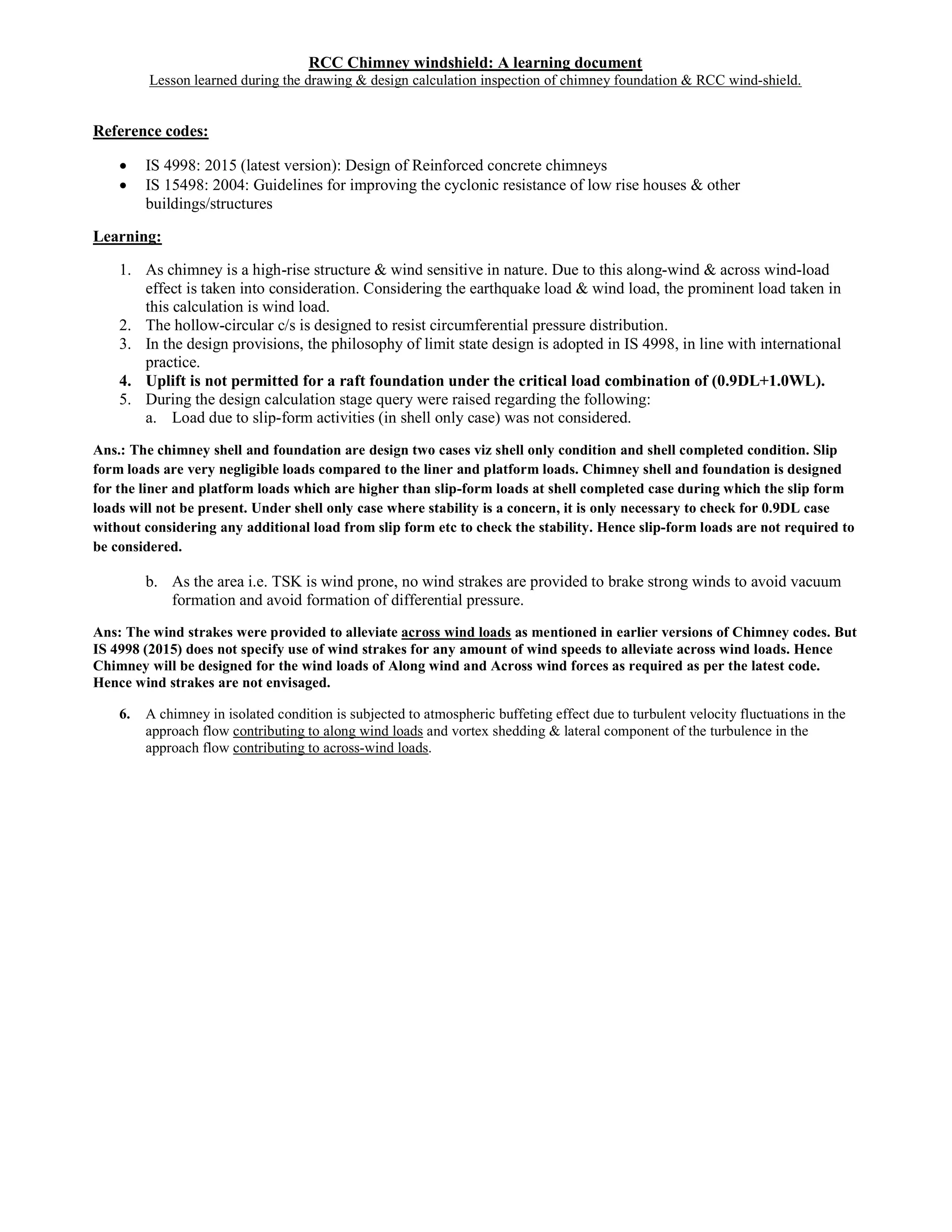 Chimney design &engg code | PDF