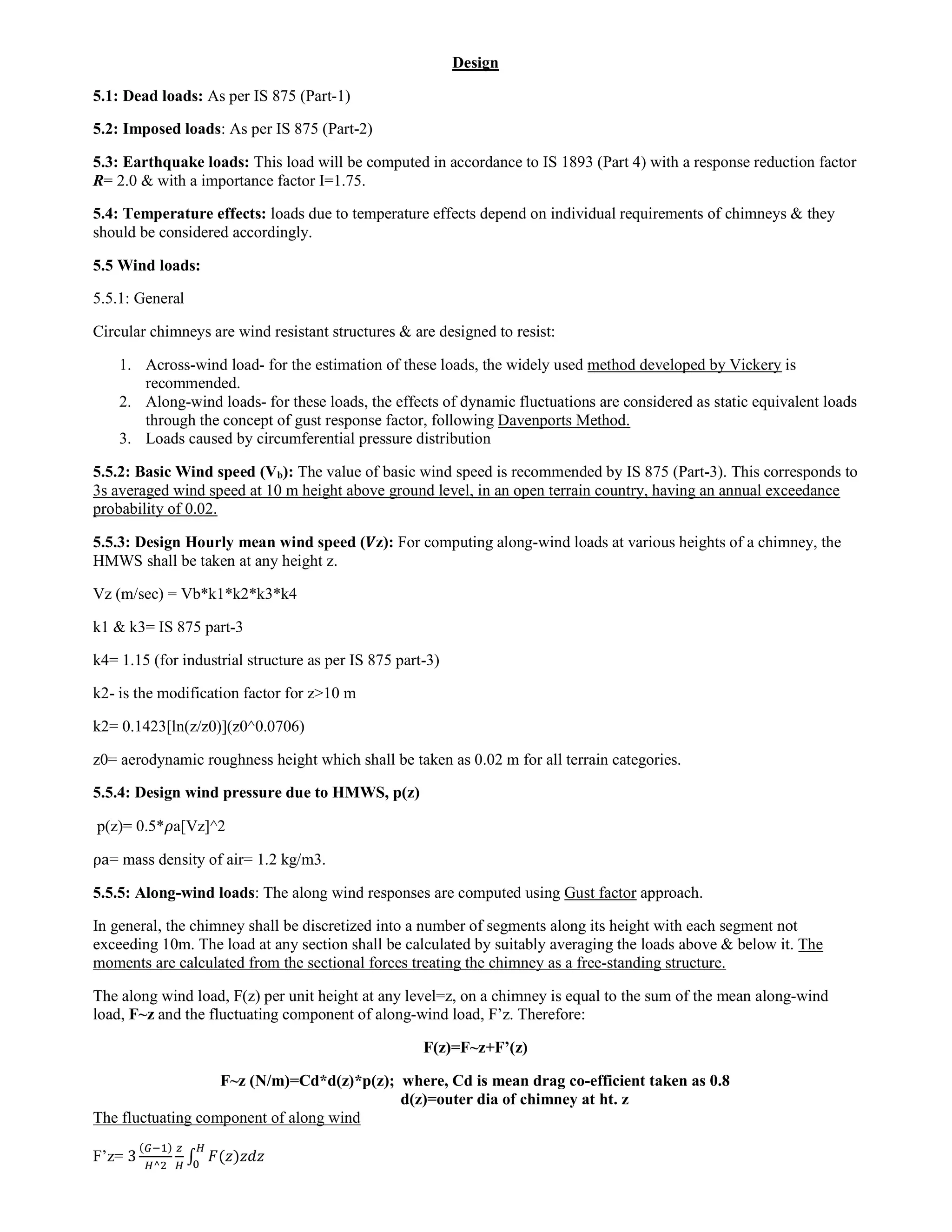 Chimney design &engg code | PDF