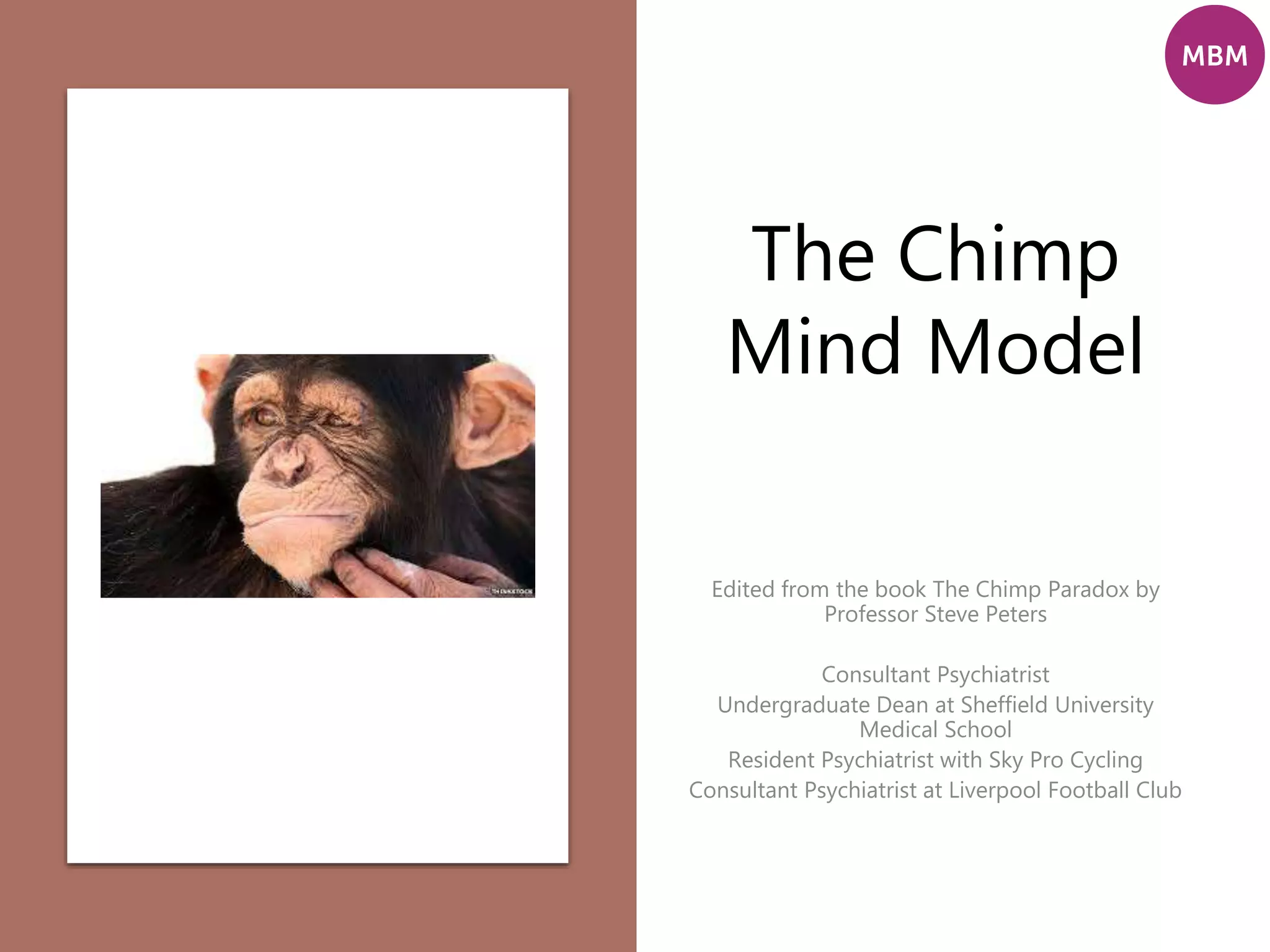 Dealing with Conflict - The Chimp Mind Model | PPTX