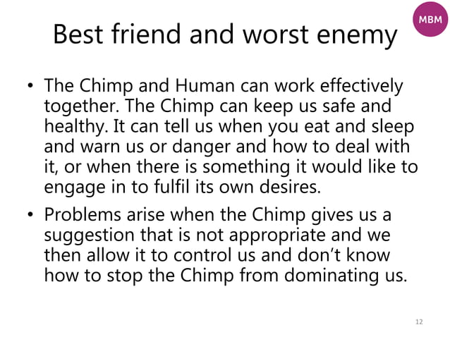 Dealing with Conflict - The Chimp Mind Model | PPTX