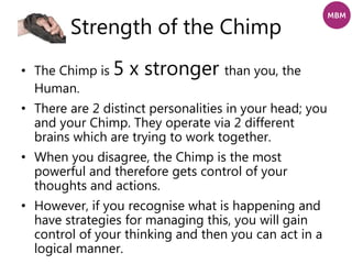 Dealing with Conflict - The Chimp Mind Model | PPTX