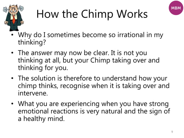Dealing with Conflict - The Chimp Mind Model | PPTX