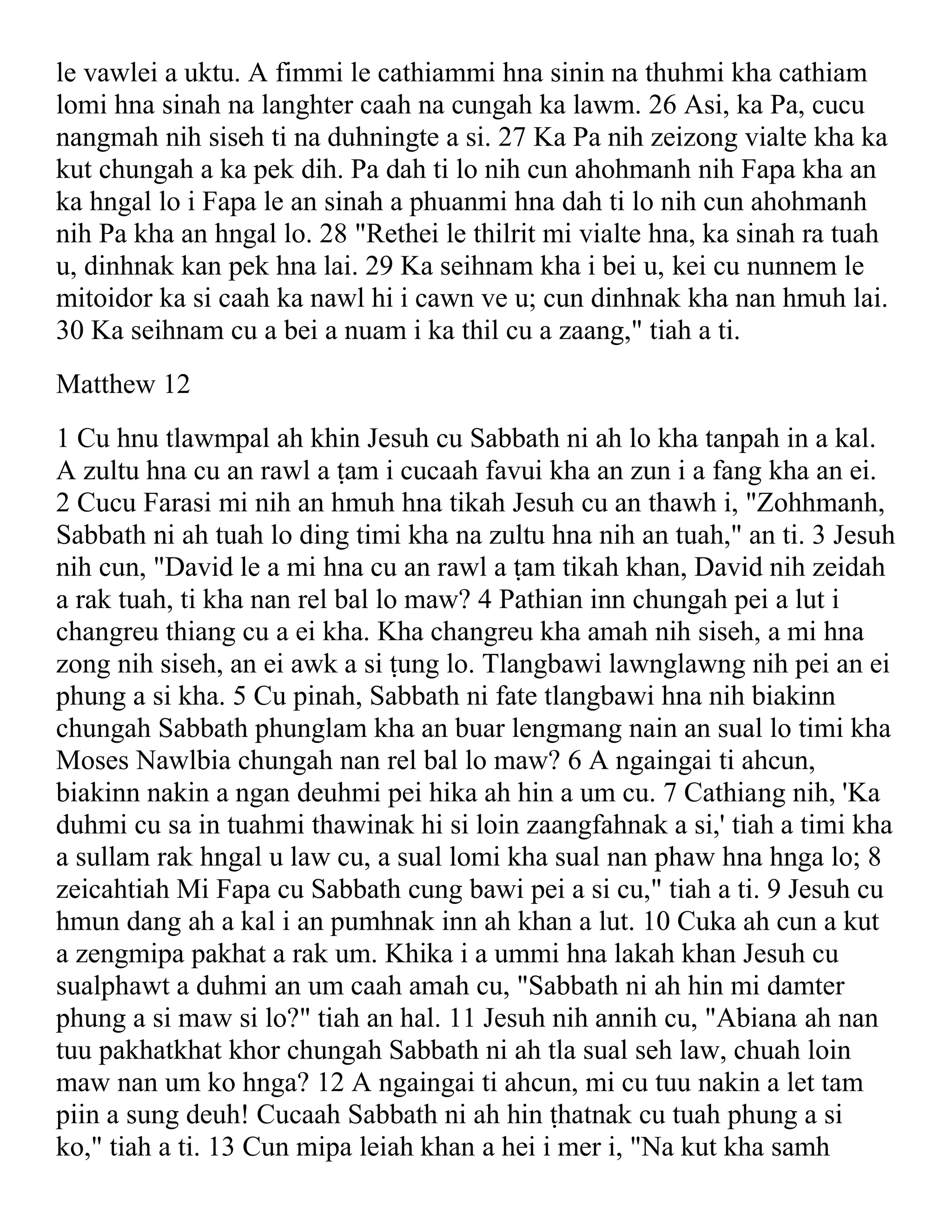 Chin hakha bible - new testament | PDF